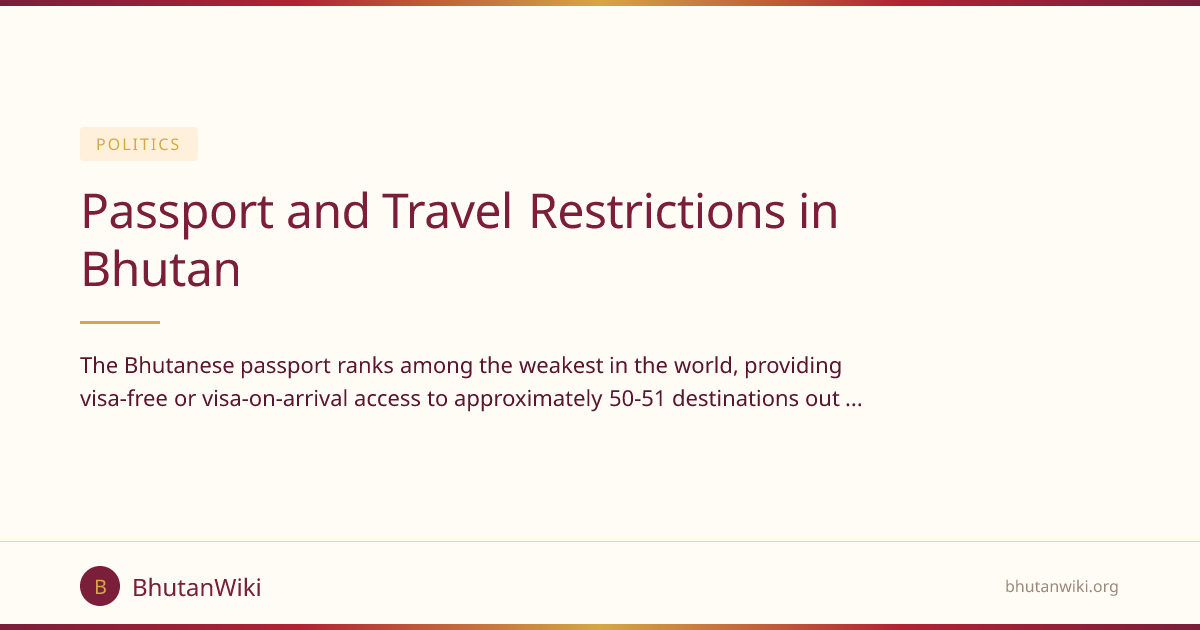 Passport and Travel Restrictions in Bhutan | BhutanWiki